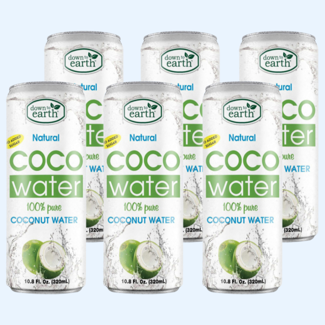 Coconut Water 100% Natural 500ml (6 Pack) - DTE Foods