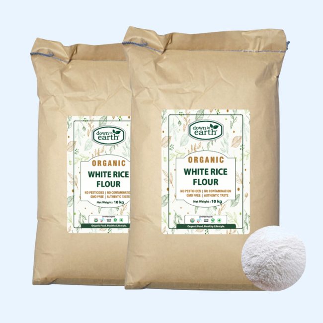 White Rice Flour Organic 20kg (10kg x 2) - DTE Foods