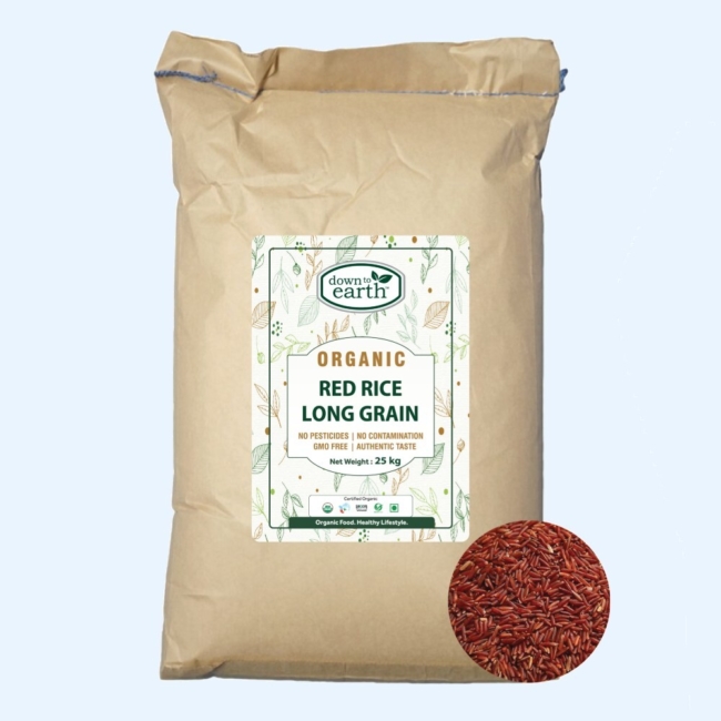 Red Long Grain Rice Organic 25kg - DTE Foods